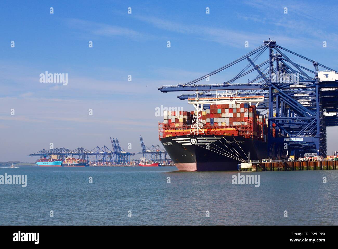 Msc container ship hi-res stock photography and images - Alamy