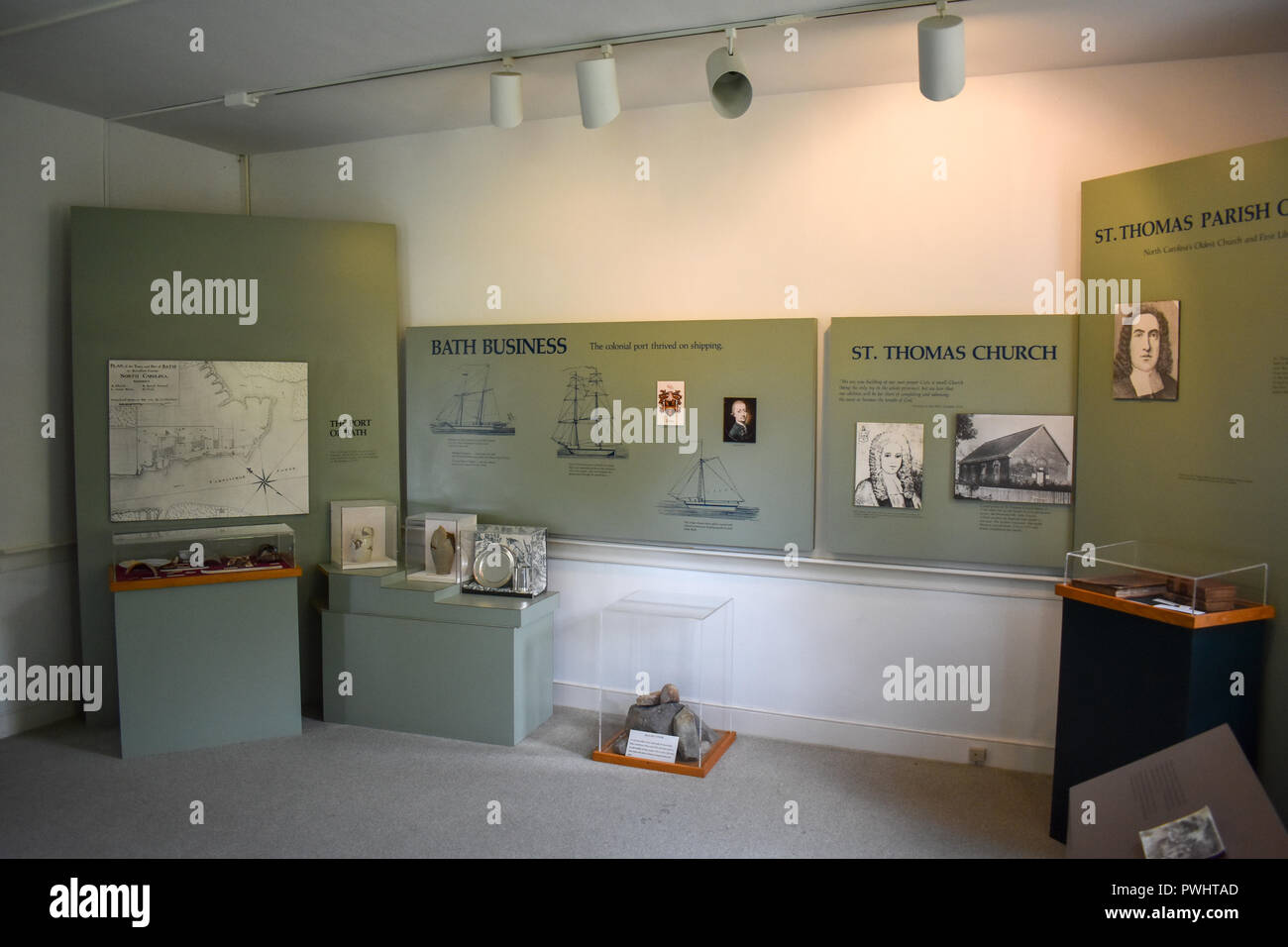 A display in the Van Der Veer House Museum showing early colonial life ...