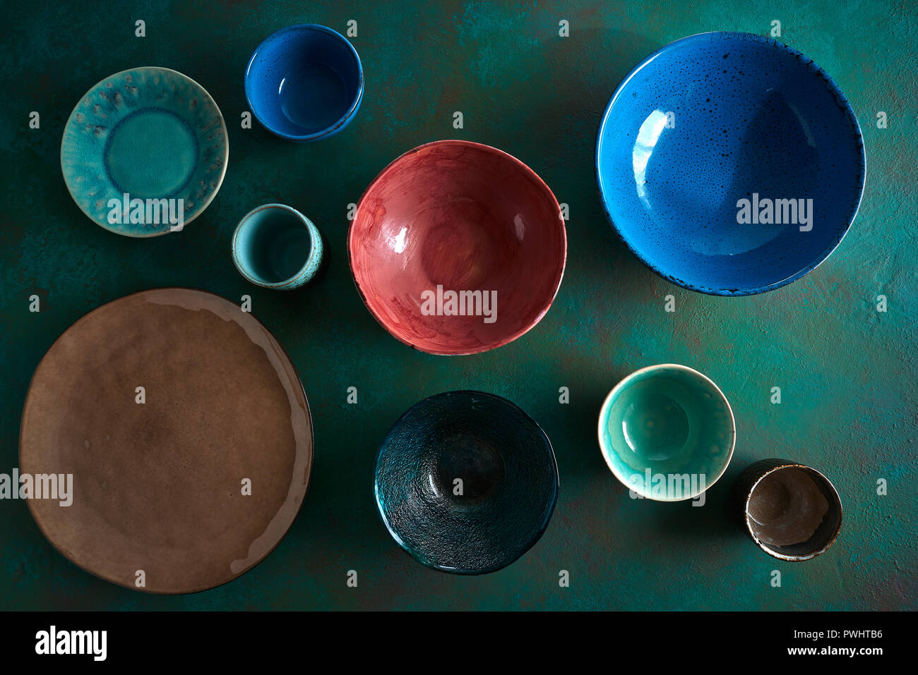 Green ceramic plates on hi-res stock photography and images - Alamy