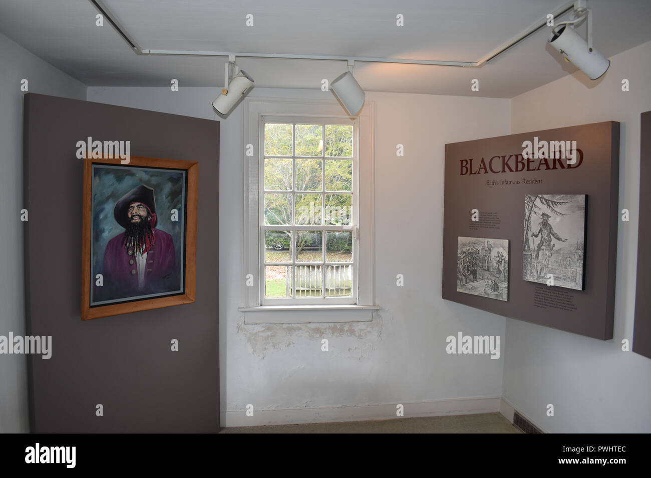 A display in the Van Der Veer House Museum about Edward Teach known at ...