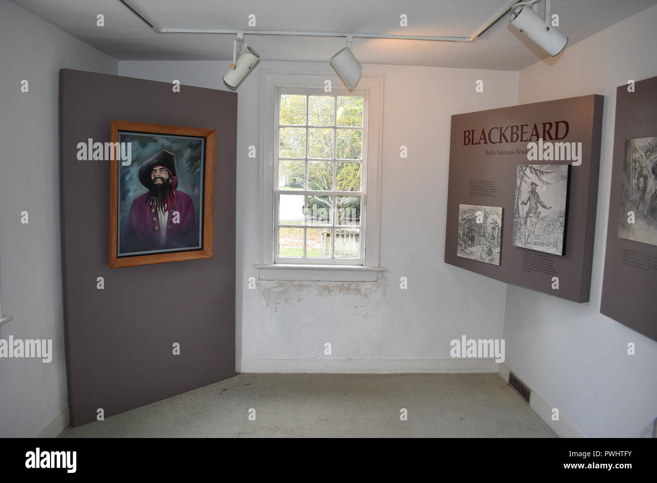 A display in the Van Der Veer House Museum about Edward Teach known at ...