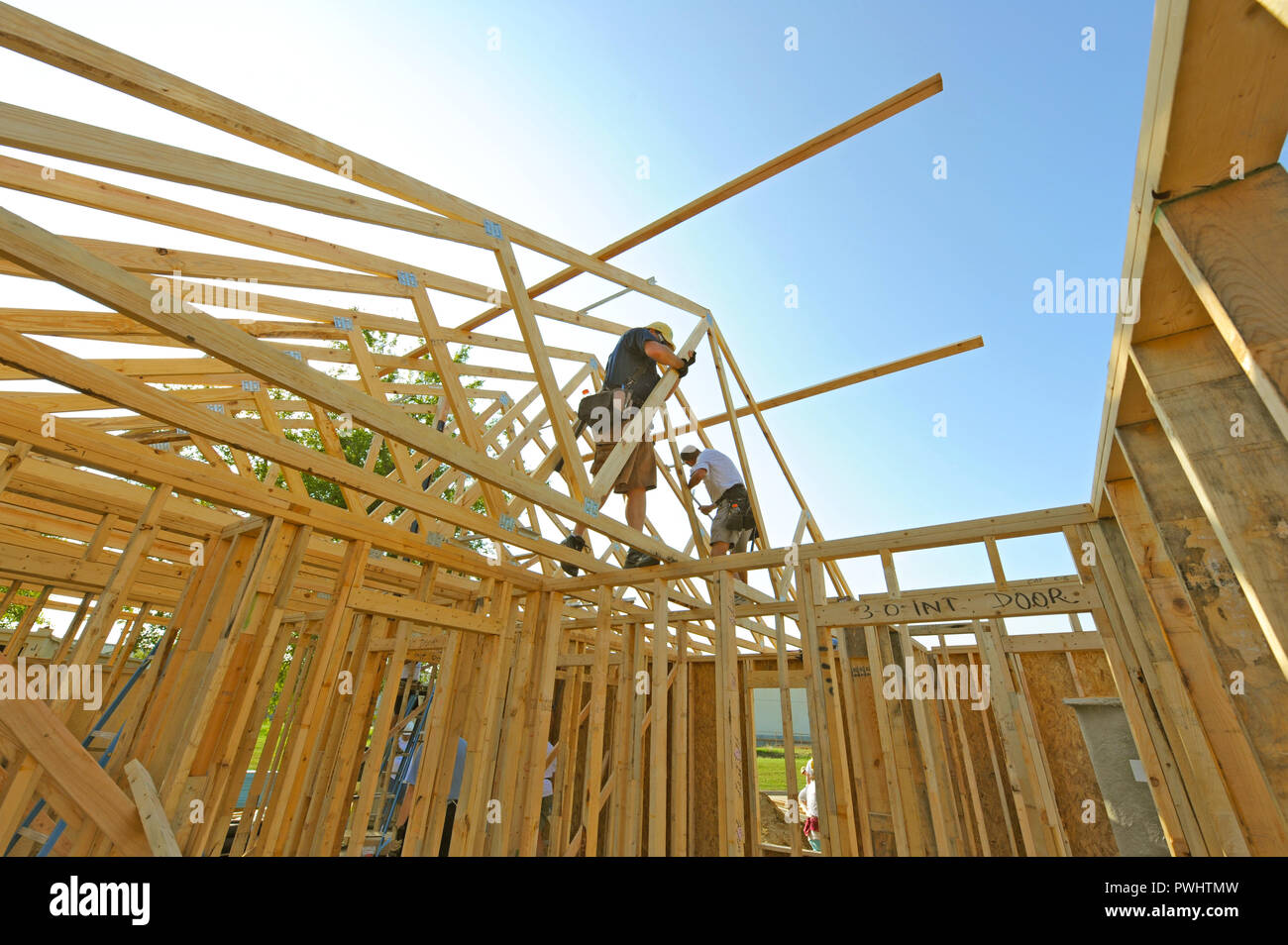 Residential Construction, New home construction Stock Photo - Alamy
