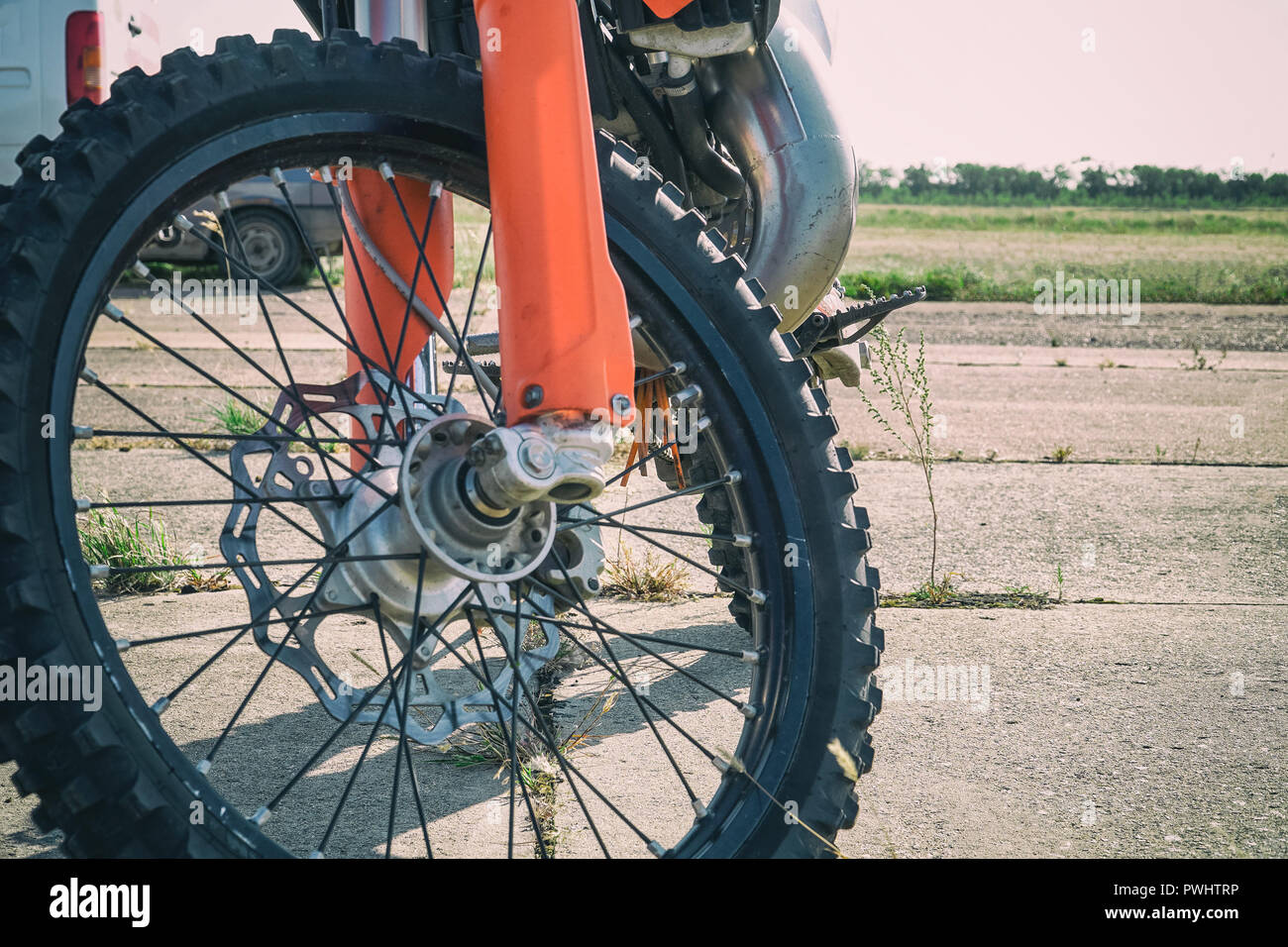 Motocross bike tyre closeup hi-res stock photography and images - Alamy