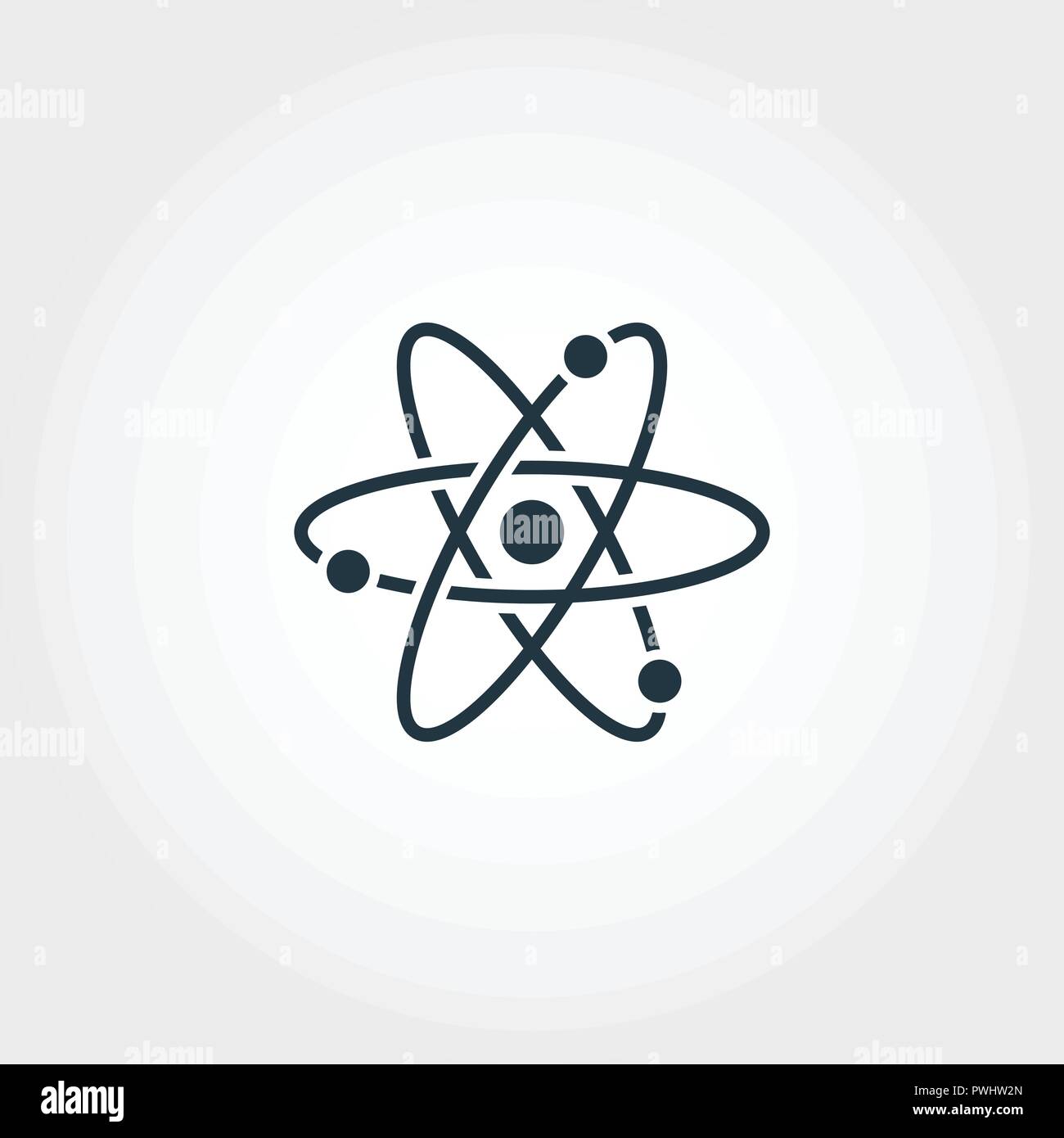 Atom icon. Premium monochrome design from education icons collection ...