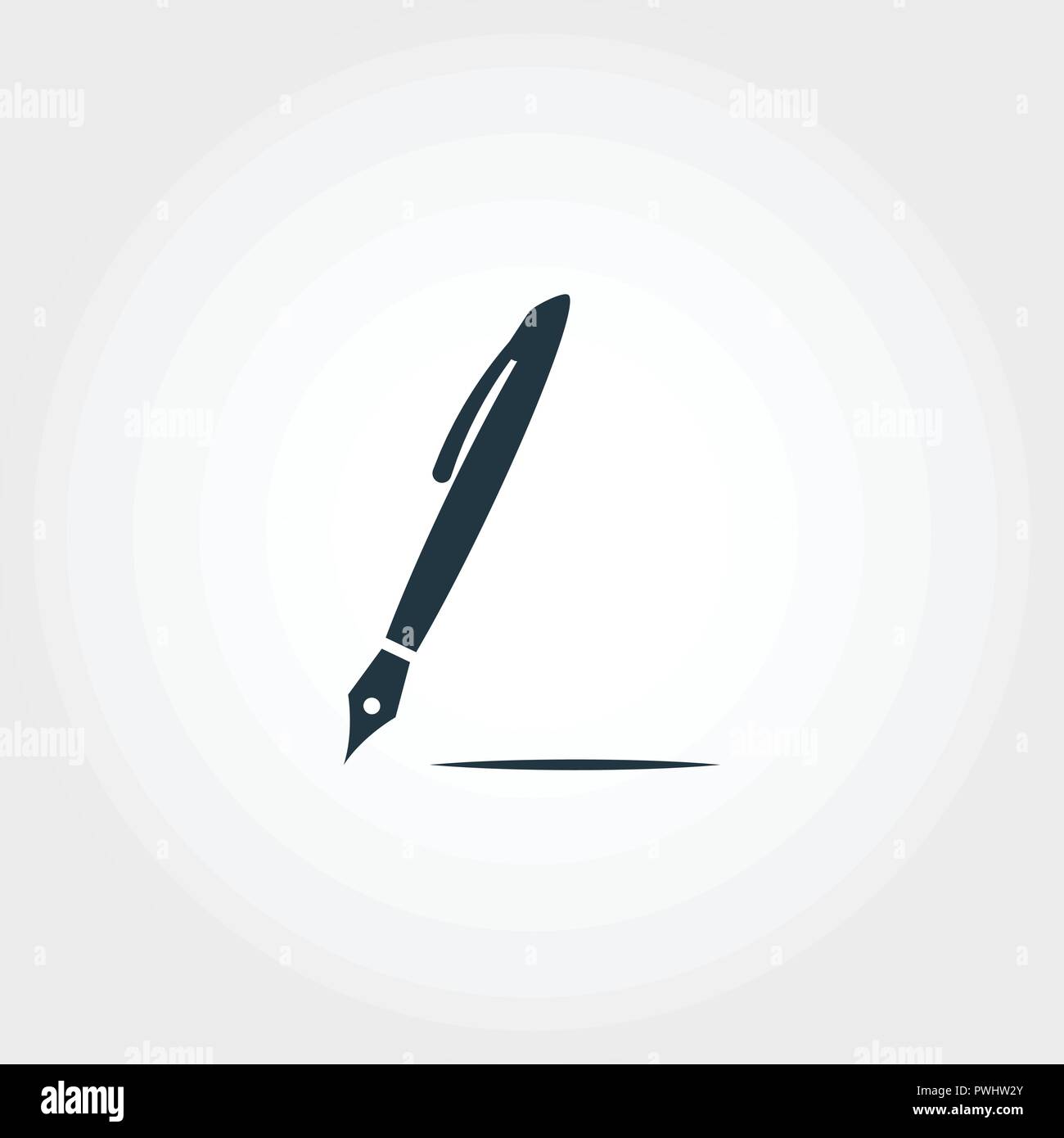 Pen icon. Premium monochrome design from education icons collection ...