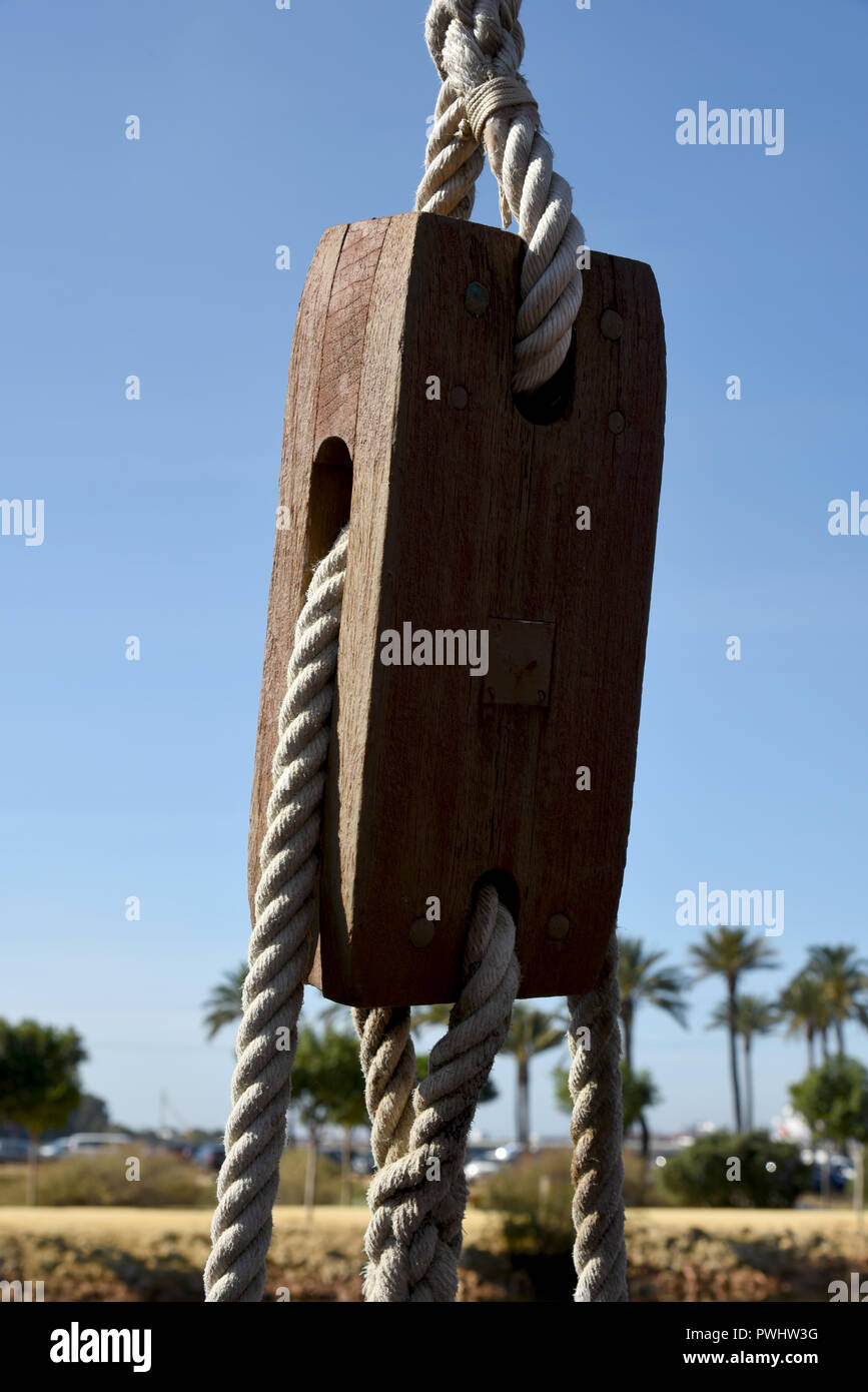 shroud tensioners, ship rigging Stock Photo - Alamy
