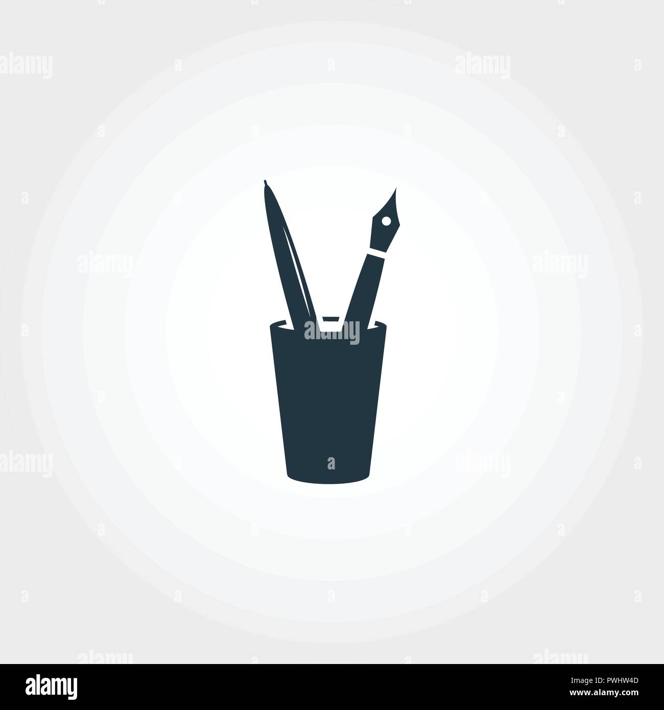 Pens icon. Premium monochrome design from education icons collection ...