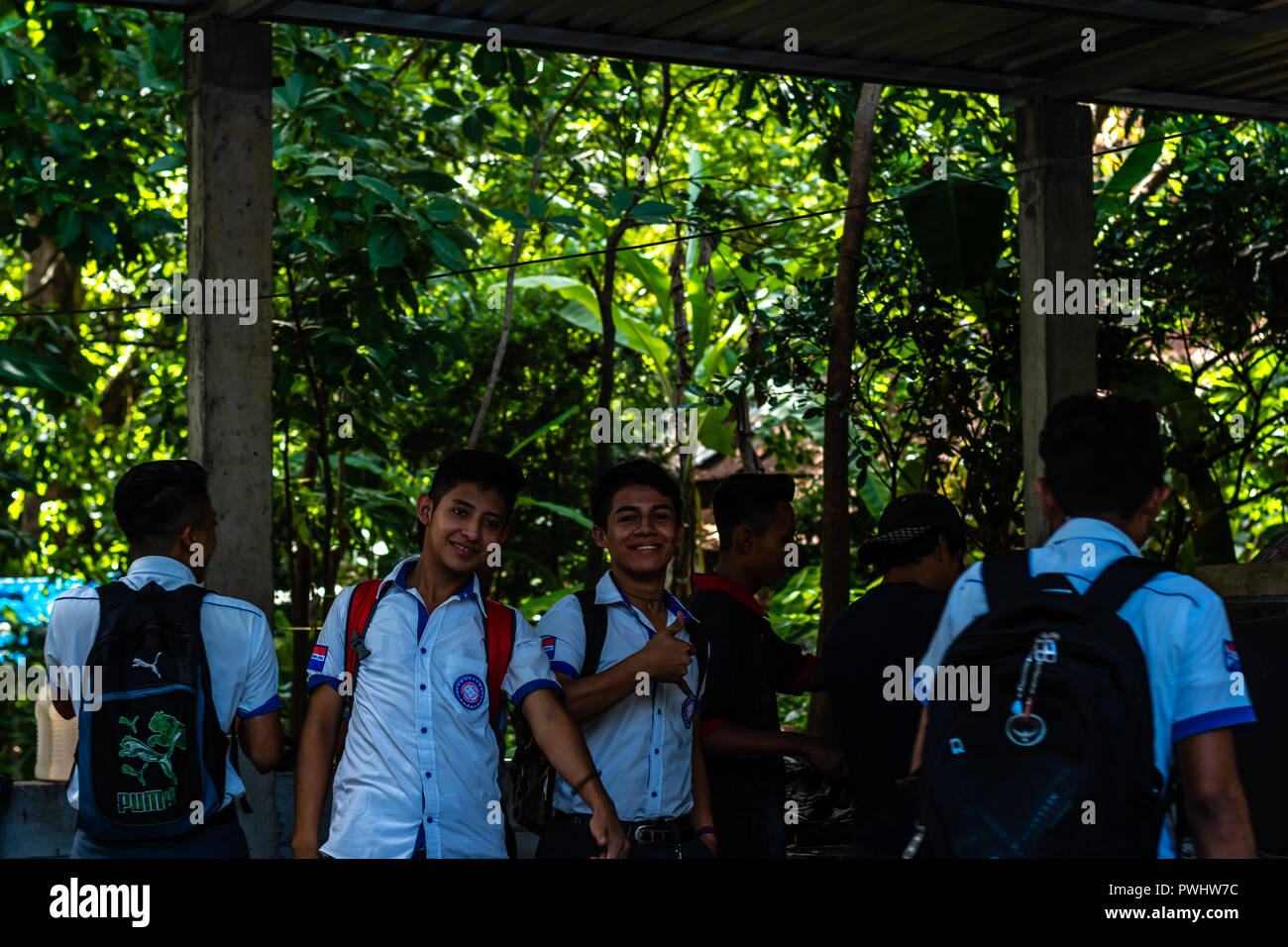 welding class in guatemalan college Stock Photo - Alamy