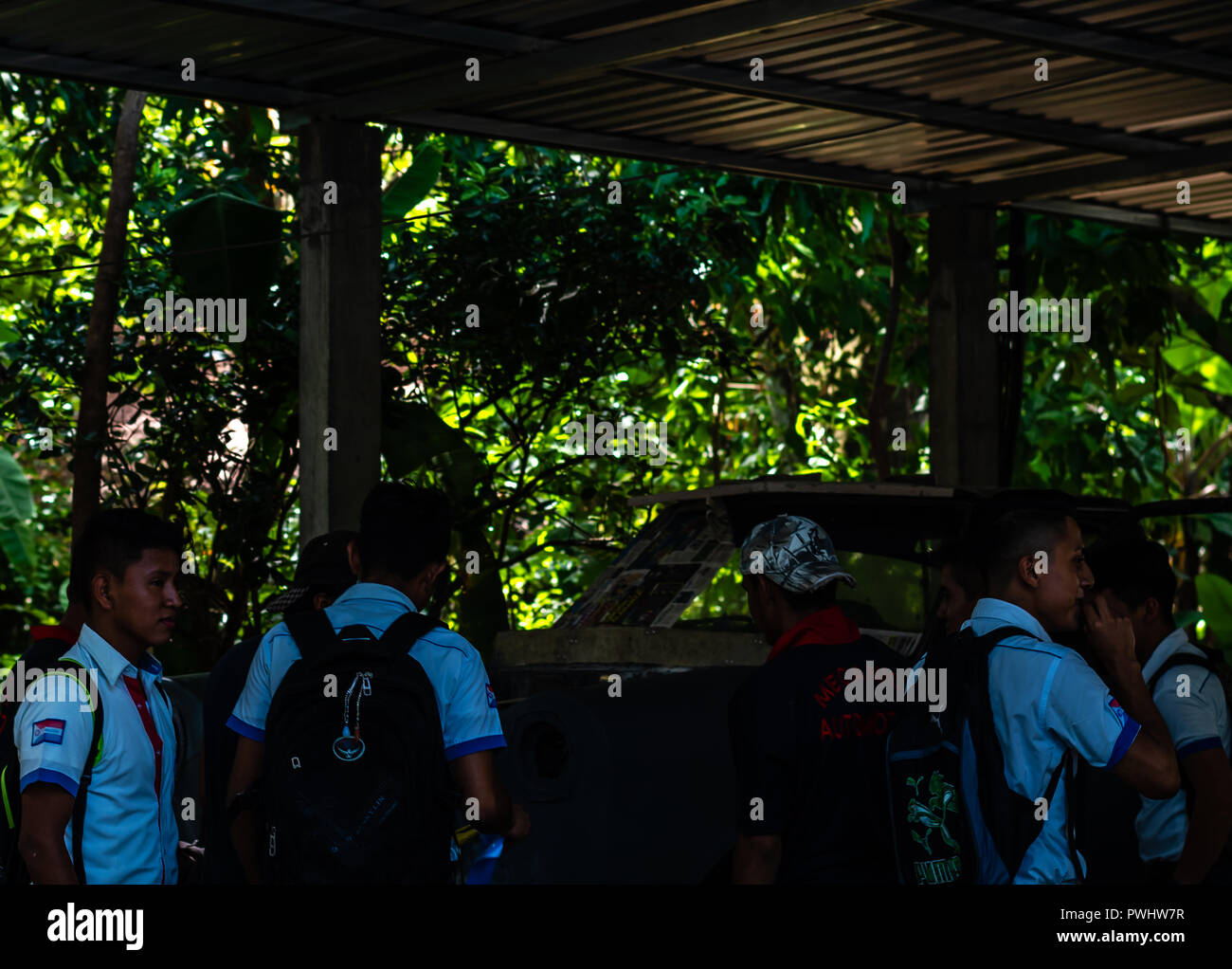 welding class in guatemalan college Stock Photo - Alamy