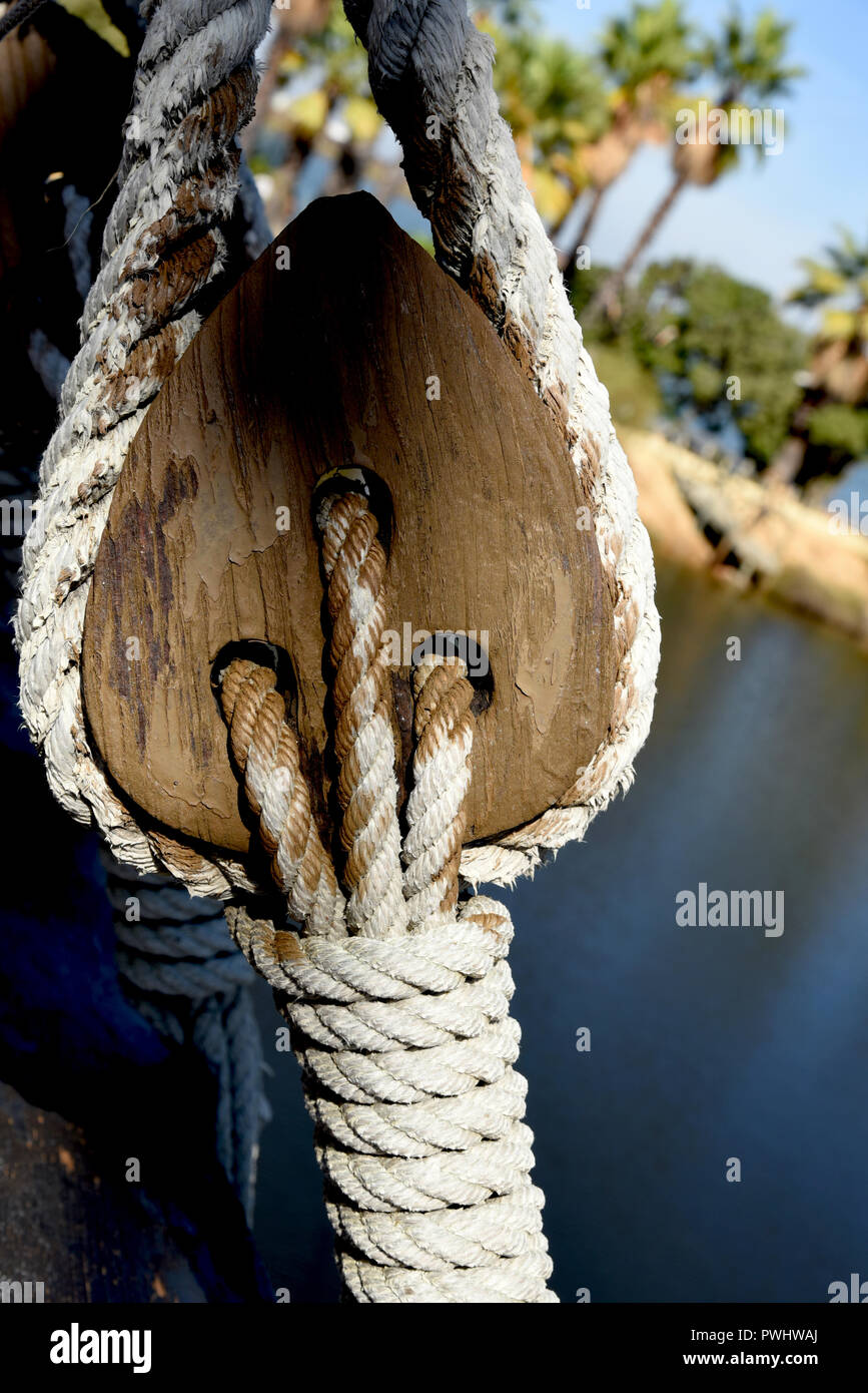shroud tensioners, ship rigging Stock Photo - Alamy