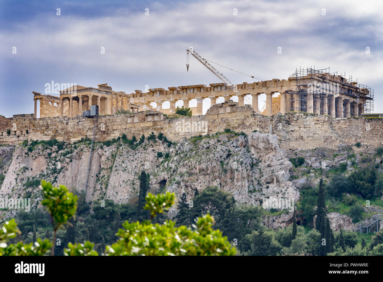Temple Erechtheion Parthenon Acropolis Athens Greece. Parthenon created ...