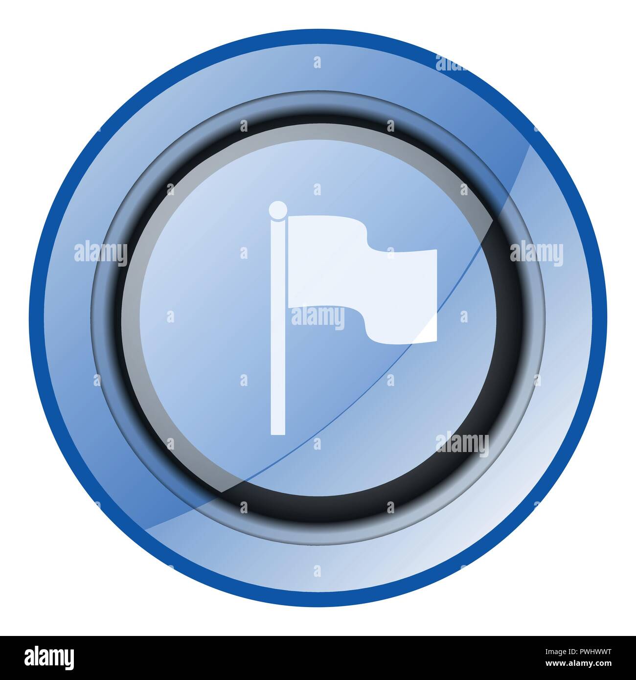 flag mark map pointer vector icon Stock Vector Image & Art - Alamy