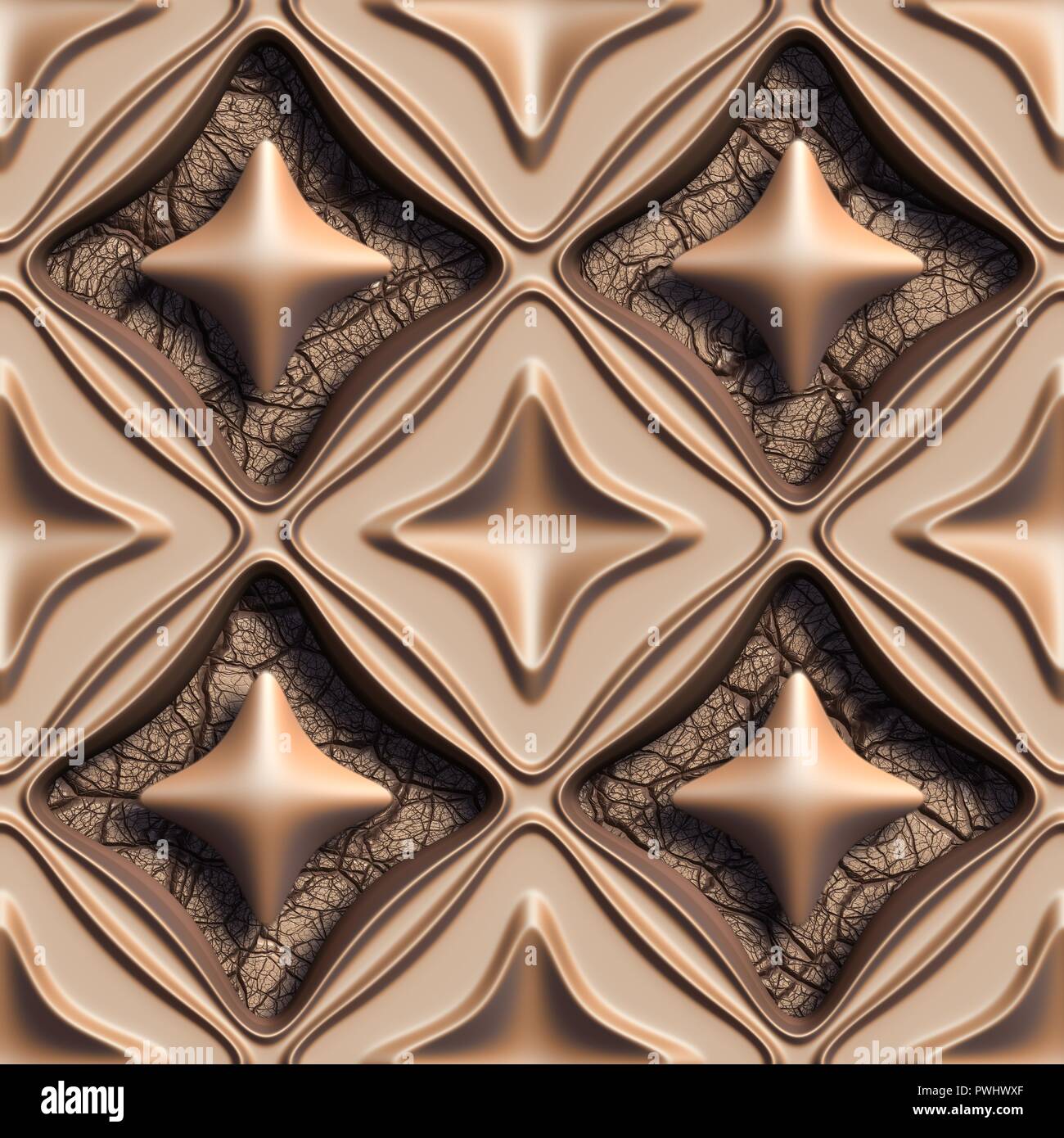 3D effect seamless background, wallpaper decoration pattern Stock Photo ...