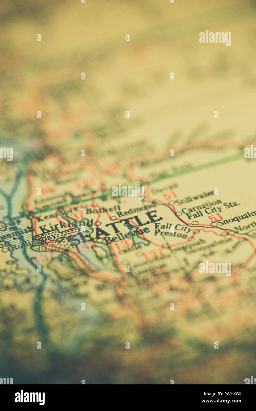 Old map washington state hi-res stock photography and images - Alamy