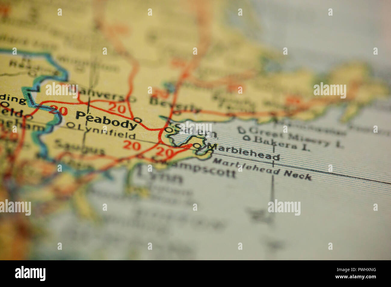 Map of new salem hi-res stock photography and images - Alamy