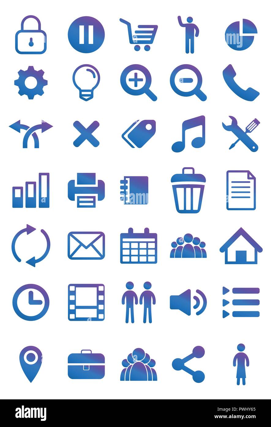 Vector icon set Stock Vector Image & Art - Alamy