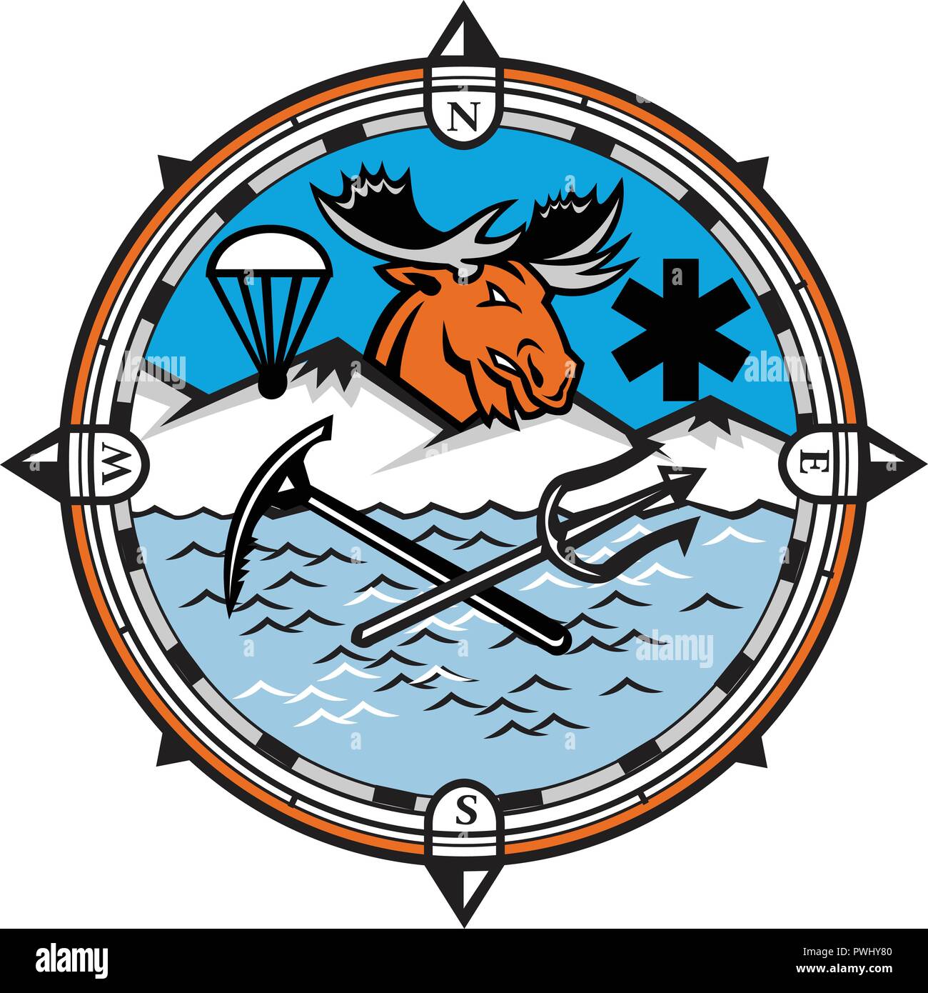 Pararescue symbol hi-res stock photography and images - Alamy