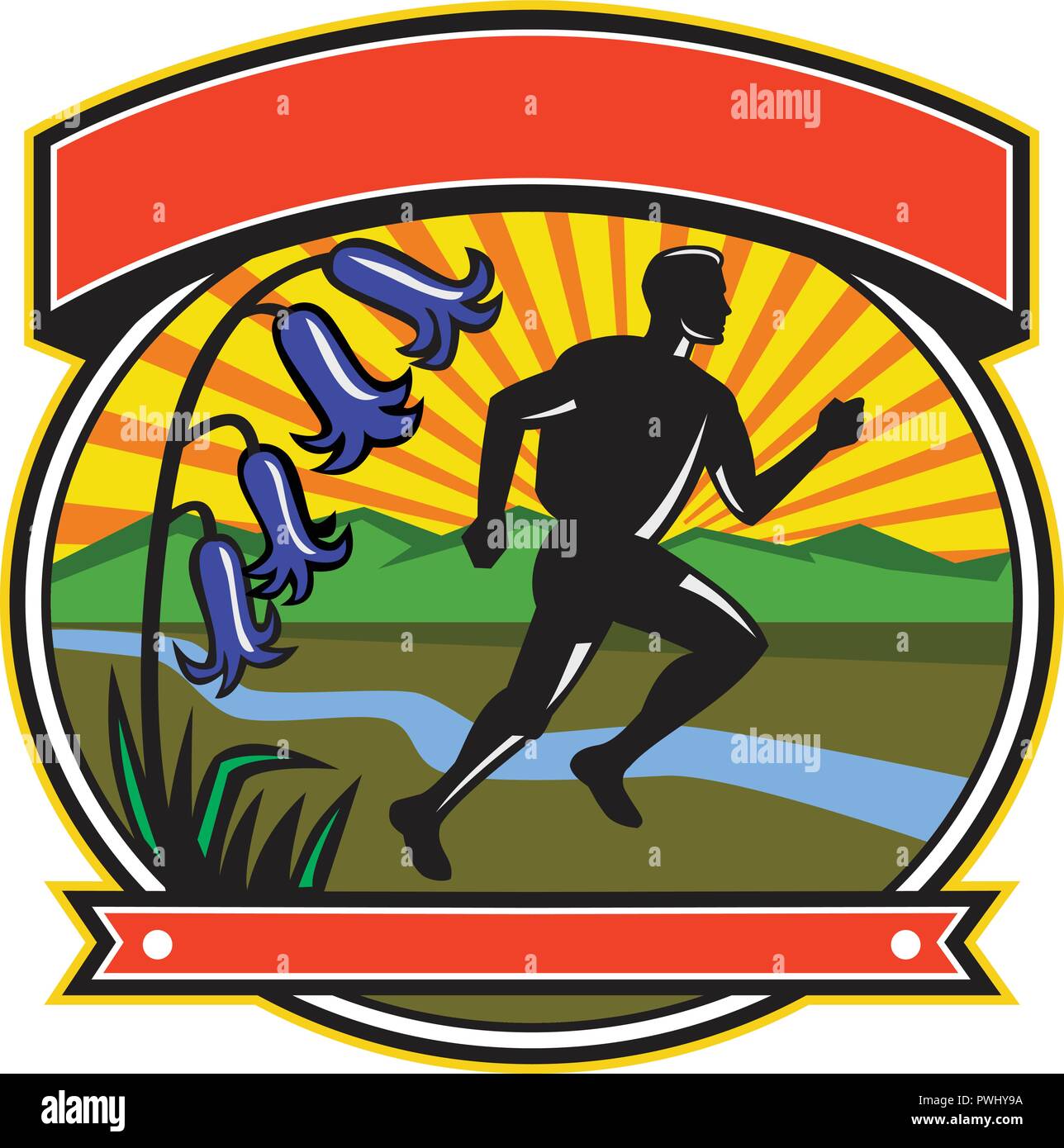 On mountain trail Stock Vector Images - Alamy