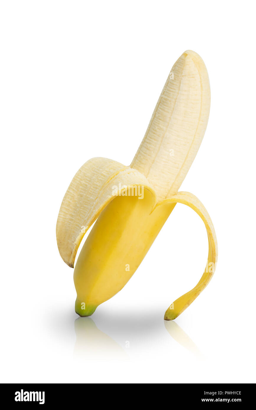 banana isolated on white background with clipping Path Stock Photo - Alamy