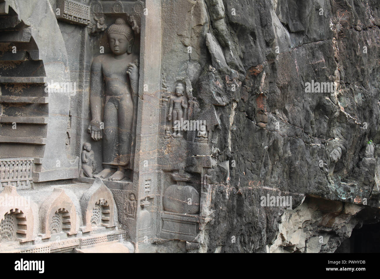 The wonder of Ajanta caves, the rock-cut Buddhist monuments. Taken in ...