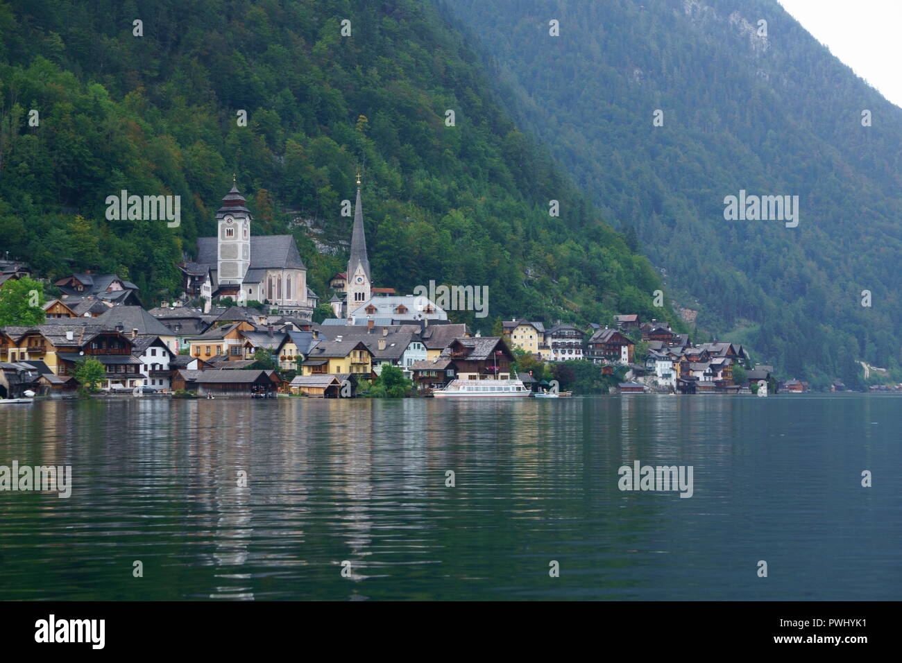 Colorful buildings in Hallstatt, Austria Stock Photo - Alamy