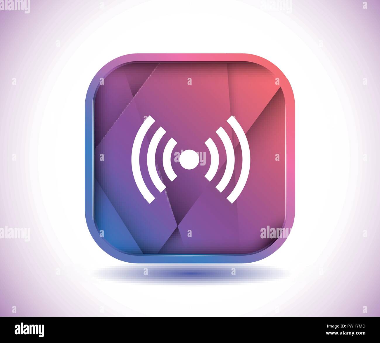 RFID symbols on purple square button Stock Vector Image & Art - Alamy