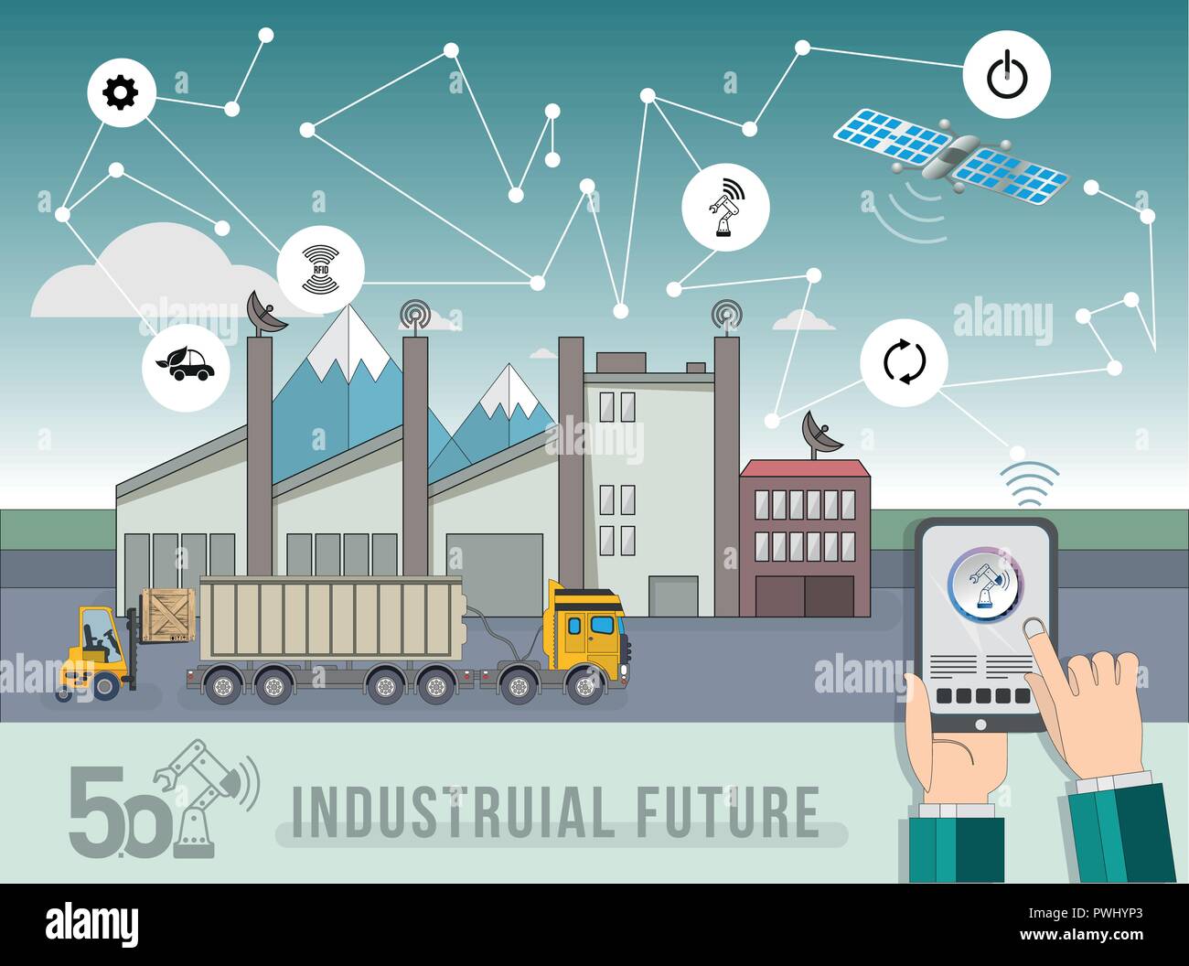 Industry 4 0 3d Stock Vector Images - Alamy
