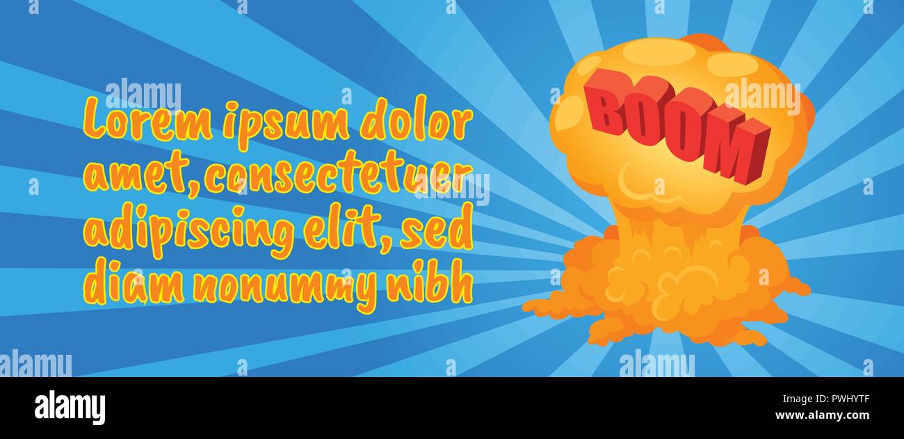 Boom concept banner, comics isometric style Stock Vector Image & Art ...