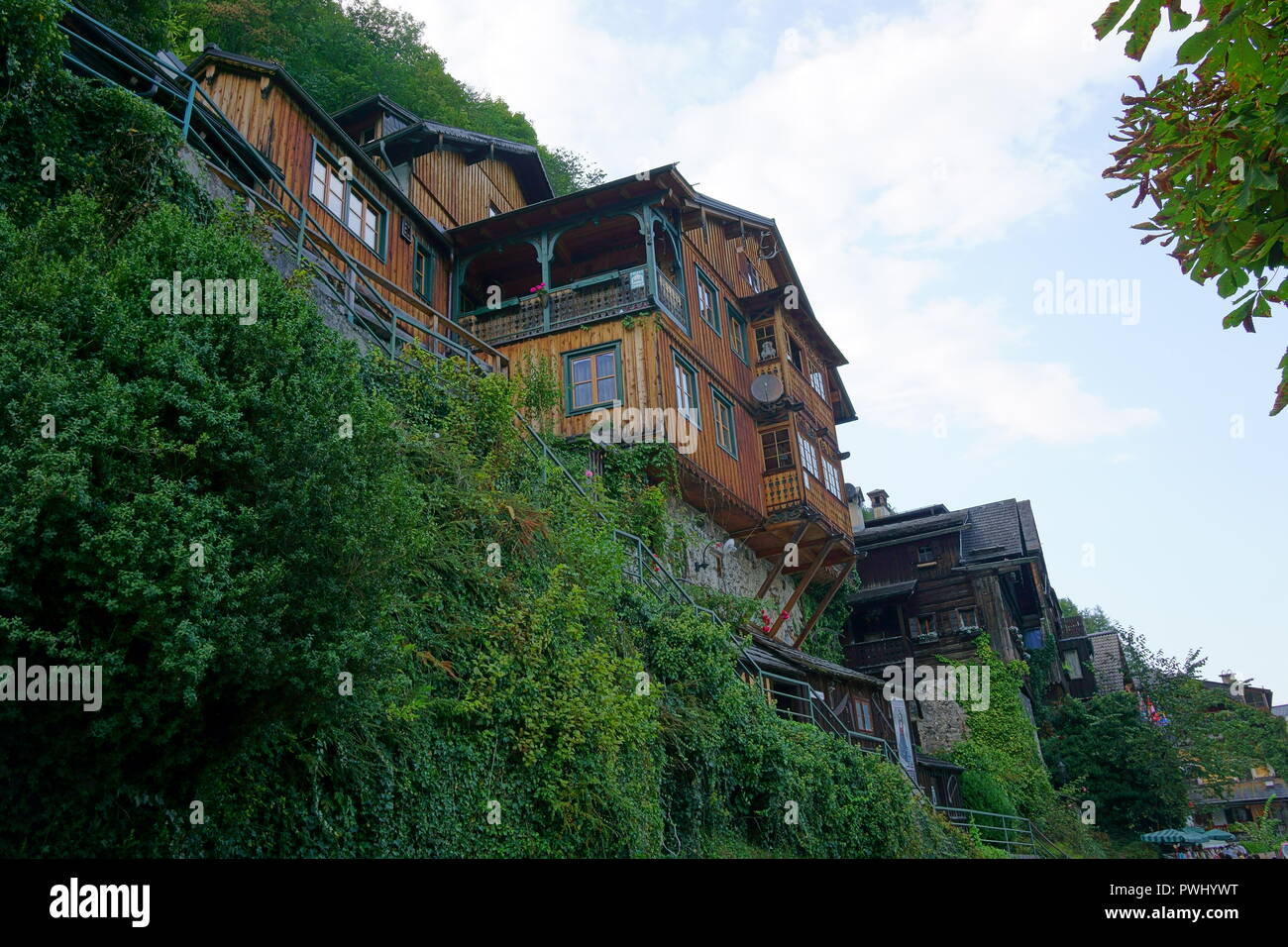 Colorful buildings in Hallstatt, Austria Stock Photo - Alamy