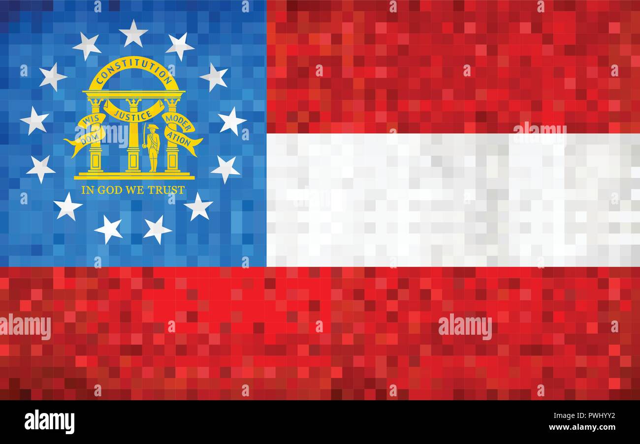 Flag of the state of georgia Stock Vector Images - Alamy