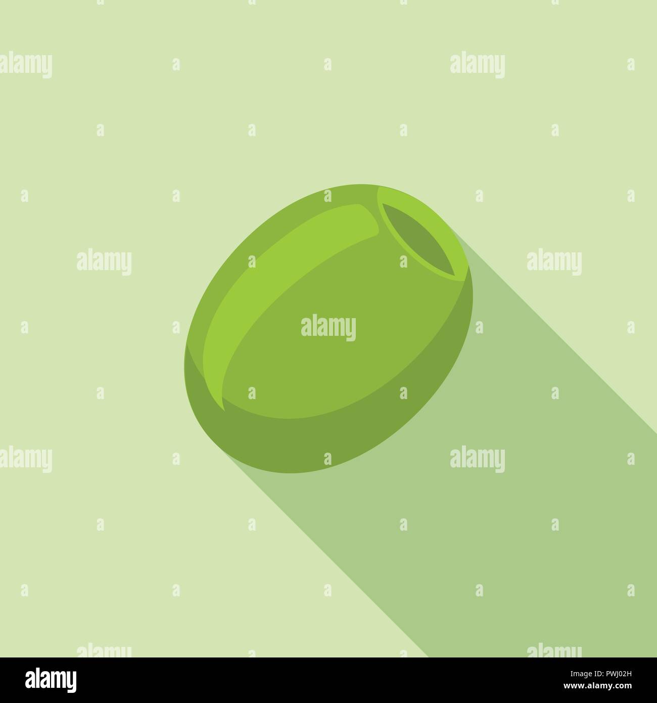 Green olive icon, flat style Stock Vector Image & Art - Alamy