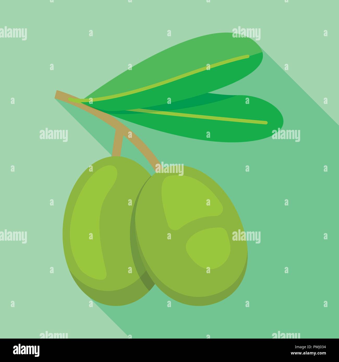 Greek olive icon, flat style Stock Vector Image & Art - Alamy