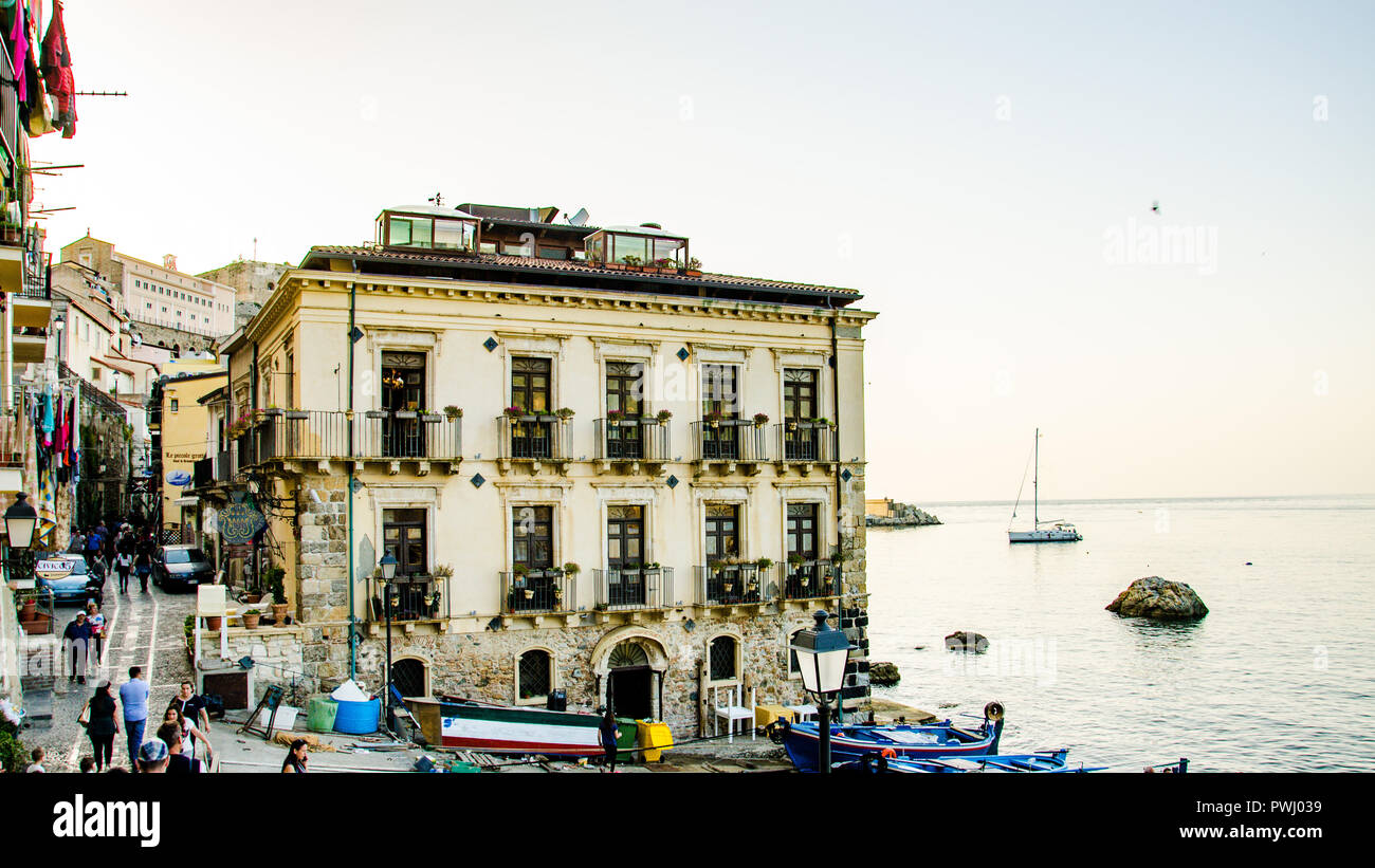 Chianalea - Italy - May 2018: Historical Building on the sea Stock ...