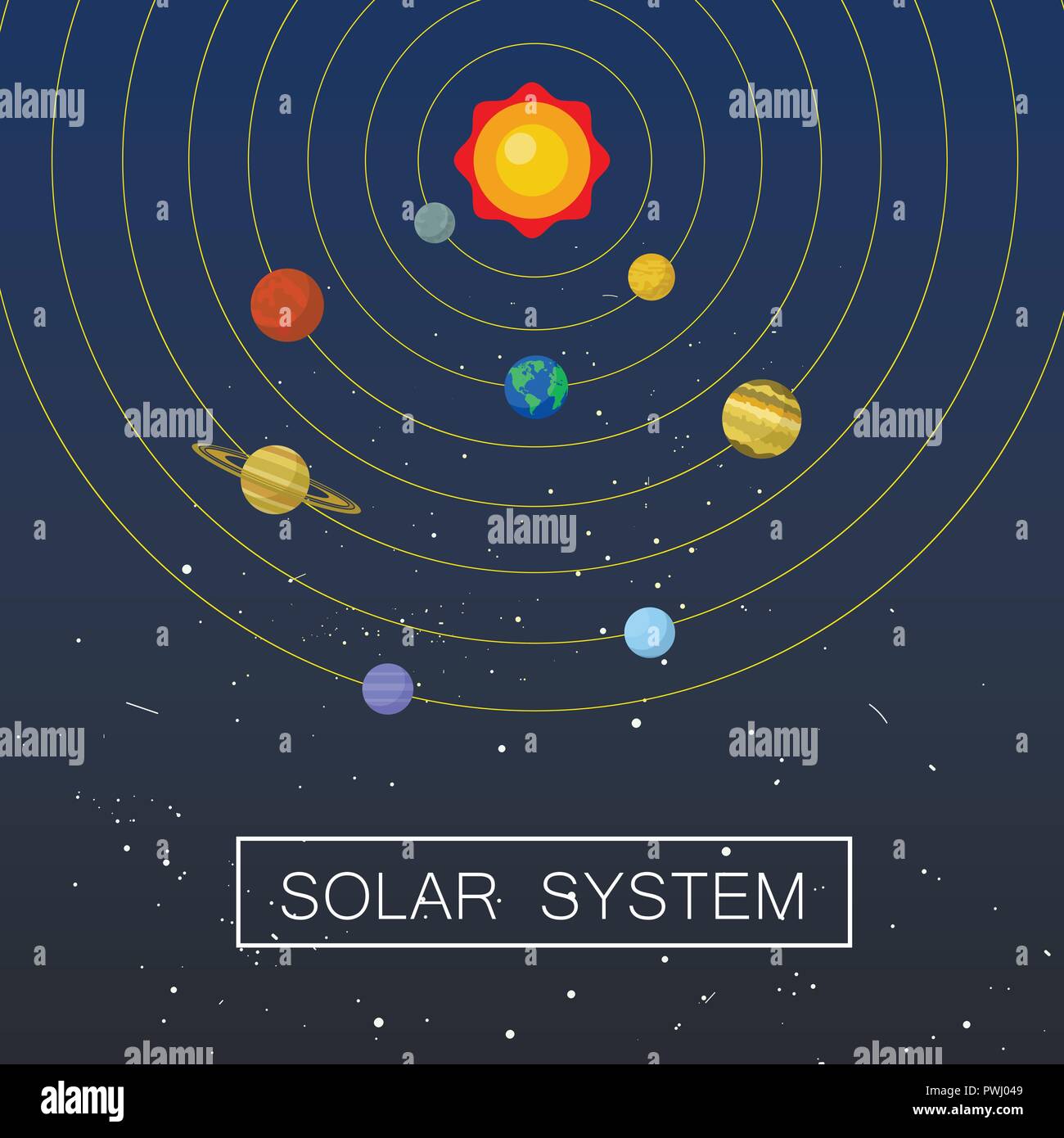 Solar system concept background, flat style Stock Vector Image & Art ... Solar system concept background, flat style Stock Vector Image & Art ...