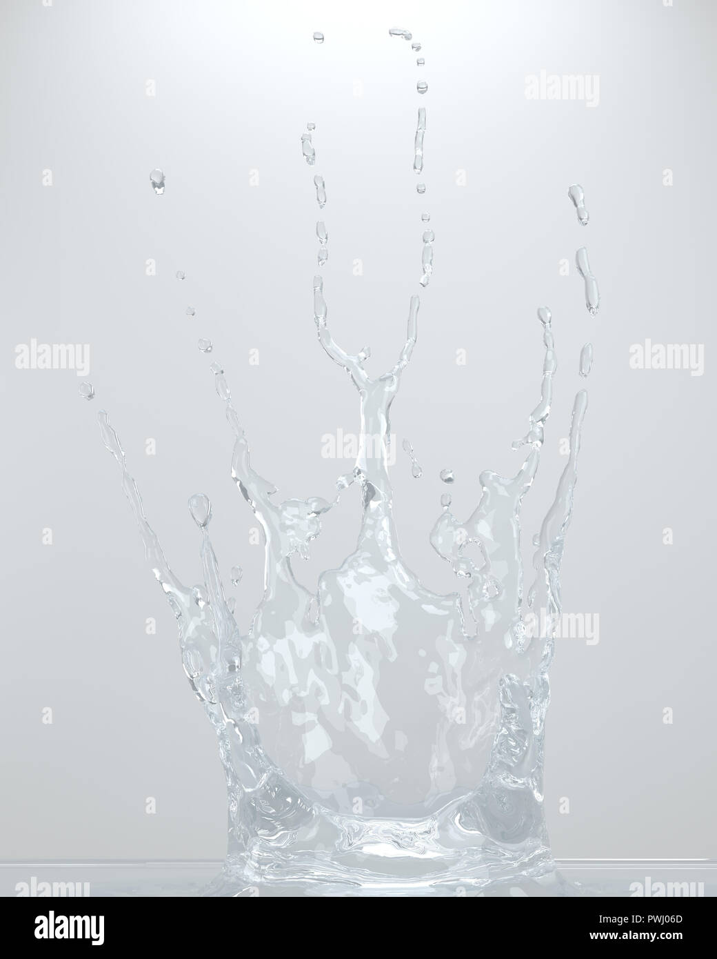 water splash with clipping path, 3D image render Stock Photo - Alamy