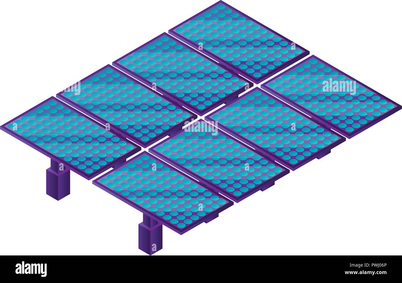 Solar panel plant icon, isometric style Stock Vector Image & Art - Alamy