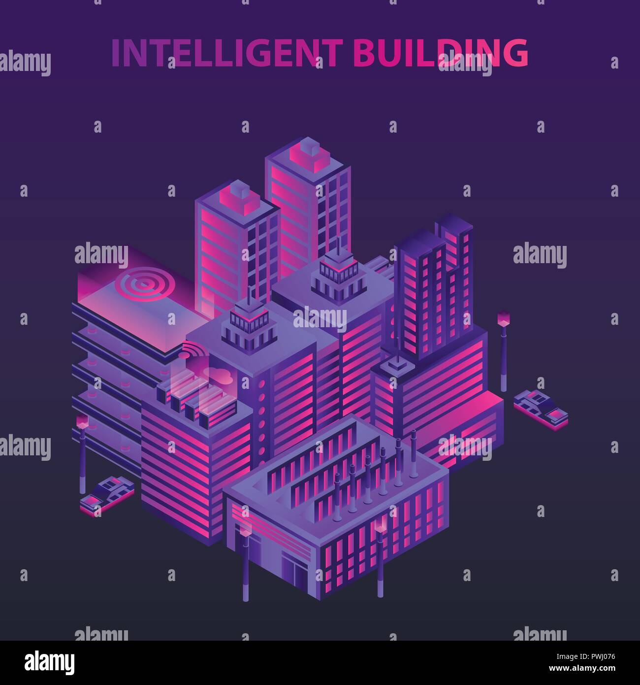 Intelligent building management system Stock Vector Images - Alamy
