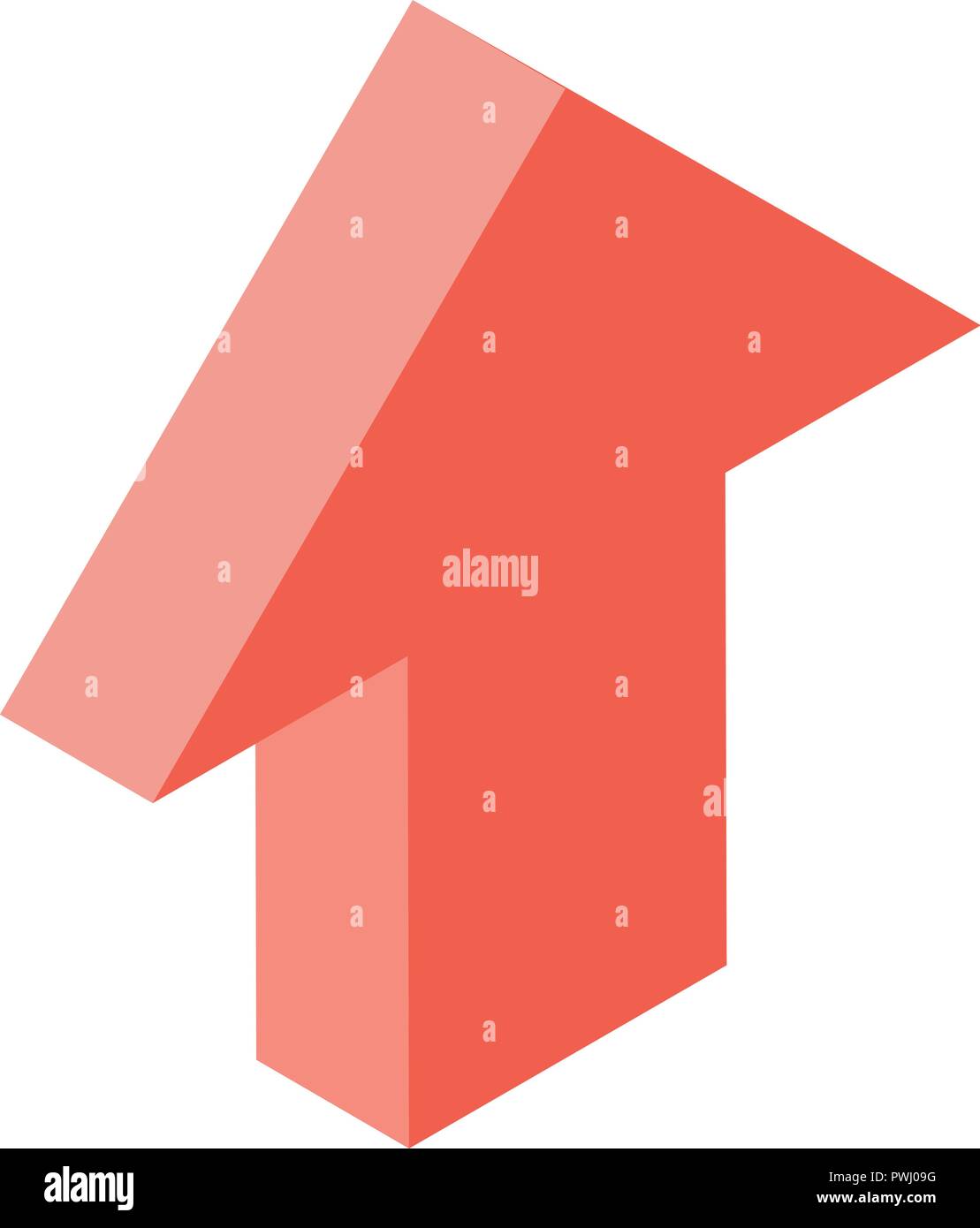 Red up arrow icon, isometric style Stock Vector Image & Art - Alamy