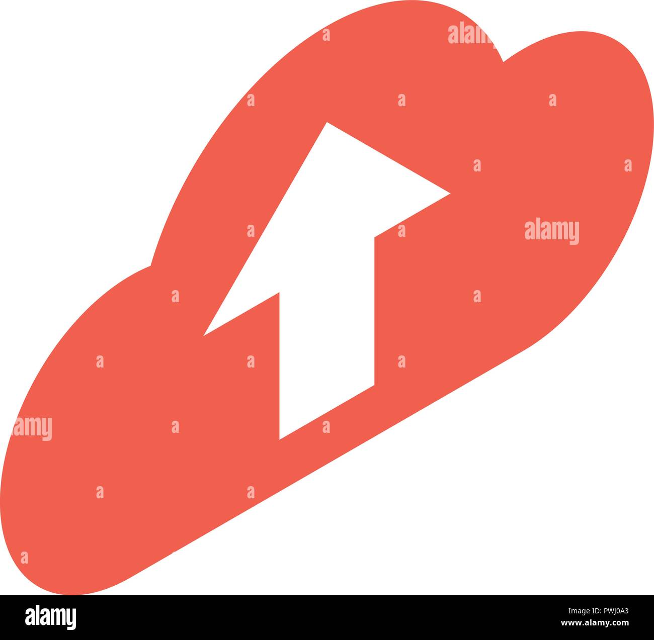 3d glossy upload icon red Stock Vector Images - Alamy