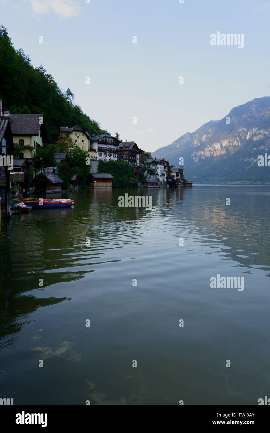Colorful buildings in Hallstatt, Austria Stock Photo - Alamy