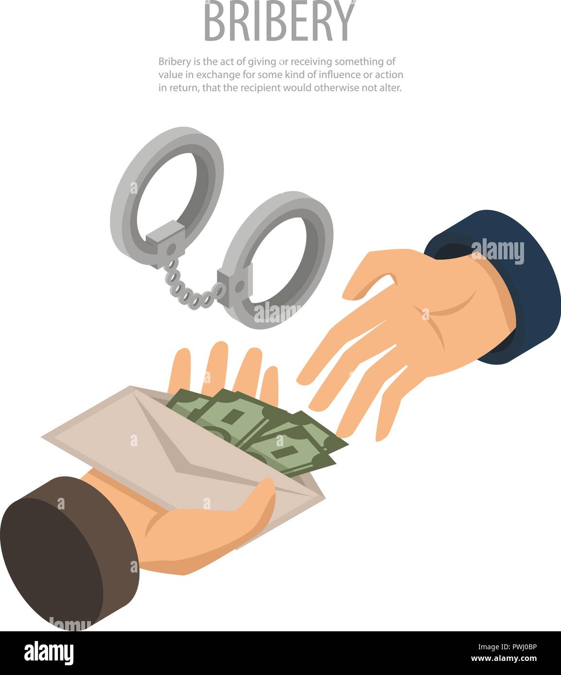 Bribery concept background, isometric style Stock Vector Image & Art ...