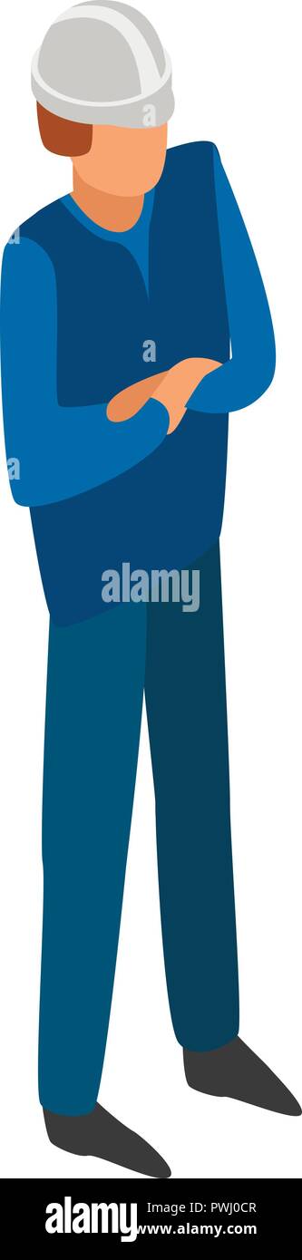 Man boss construction icon, isometric style Stock Vector Image & Art ...