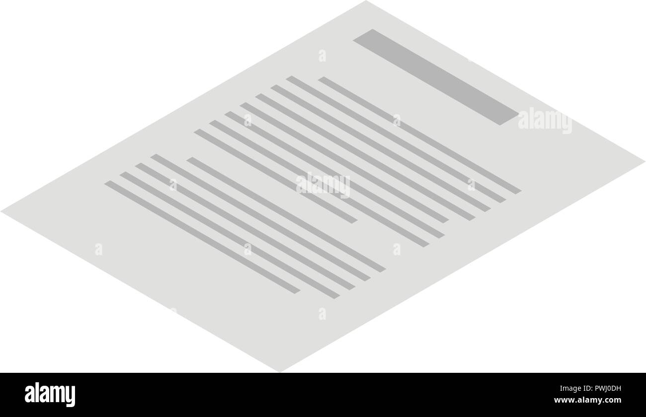 Work paper icon, isometric style Stock Vector Image & Art - Alamy