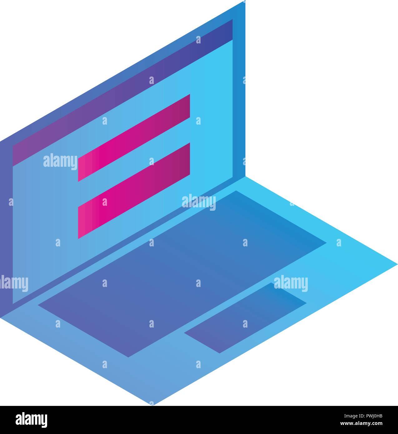 Visualization laptop icon, isometric style Stock Vector Image & Art - Alamy