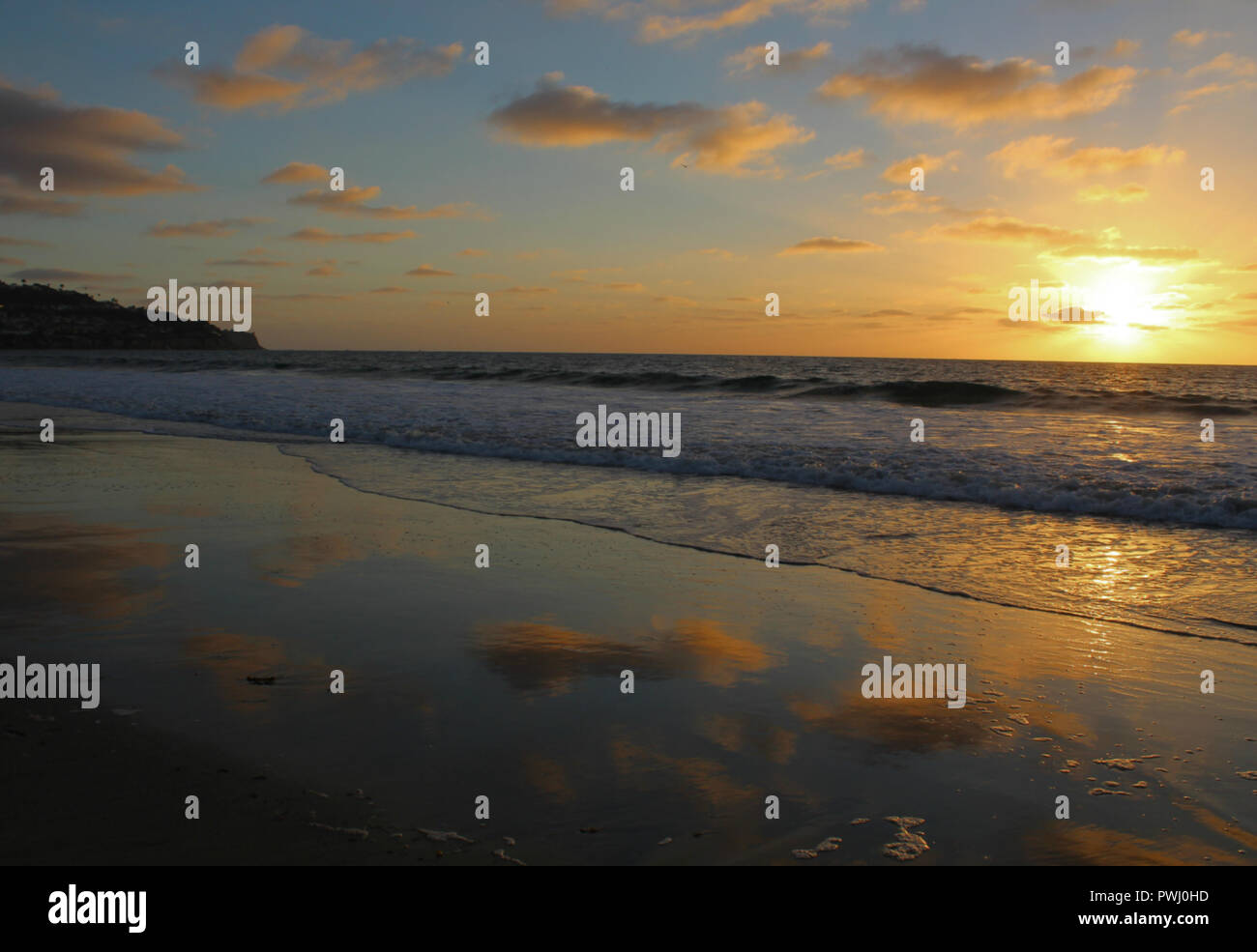 Sunset on Torrance State Beach, Torrance, Los Angeles County ...