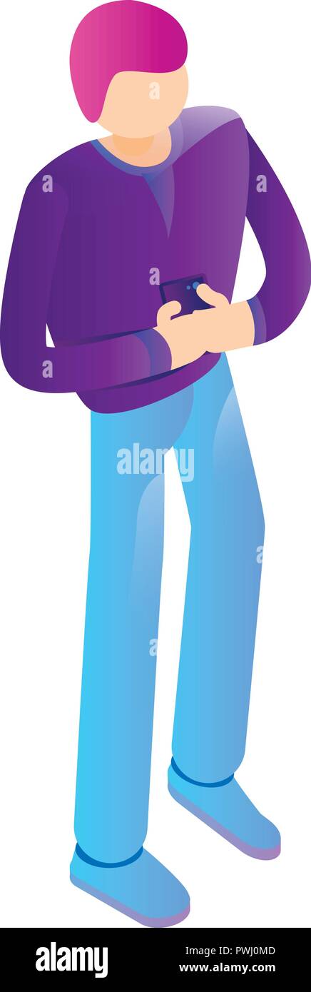 Modern man icon, isometric style Stock Vector Image & Art - Alamy
