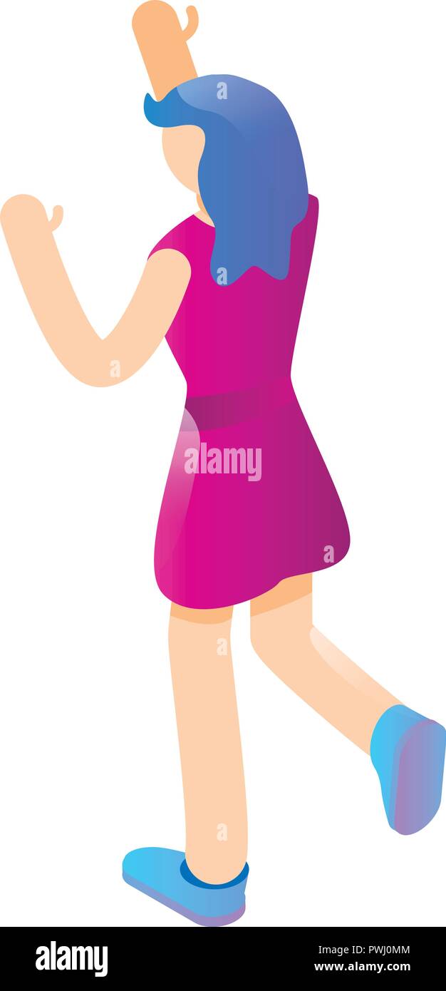 Girl hand up icon, isometric style Stock Vector Image & Art - Alamy