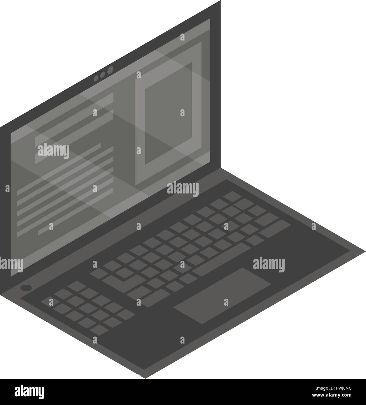 Black laptop icon, isometric style Stock Vector Image & Art - Alamy