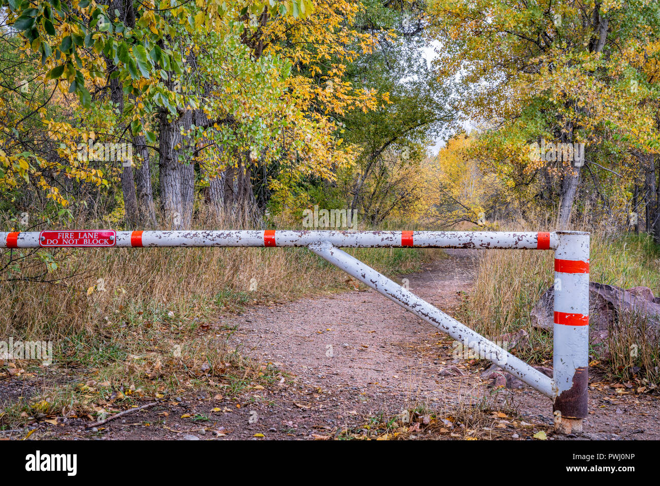 Road blocking gate hi-res stock photography and images - Alamy