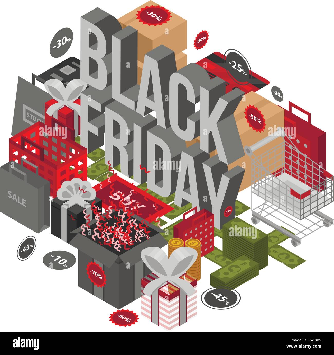 Shoppers background Stock Vector Images - Alamy